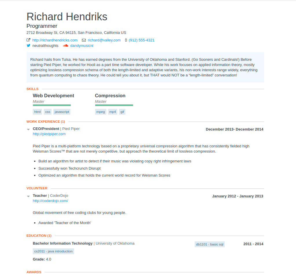 Resume Builder | WFF
